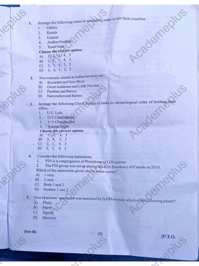 Patwari Paper 2024 (JKSSB) | PDF