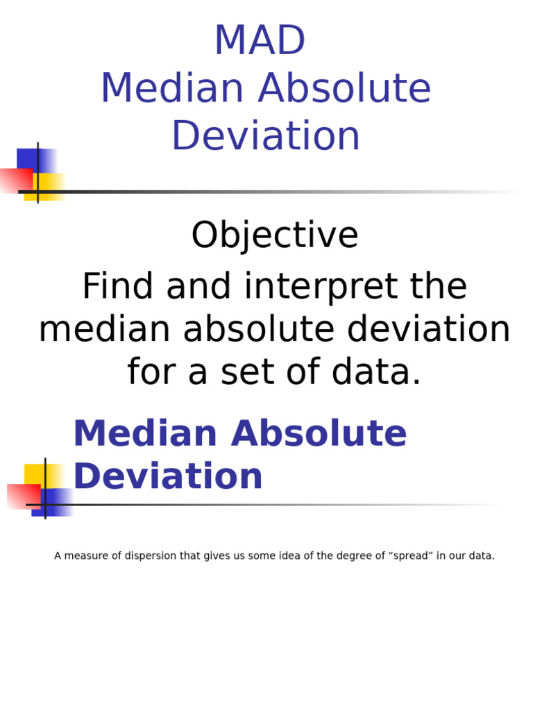 Median Absolute Deviation Pdf
