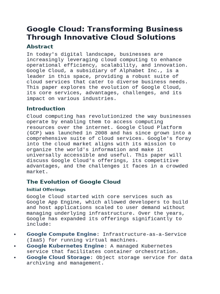 Googlecloud | PDF
