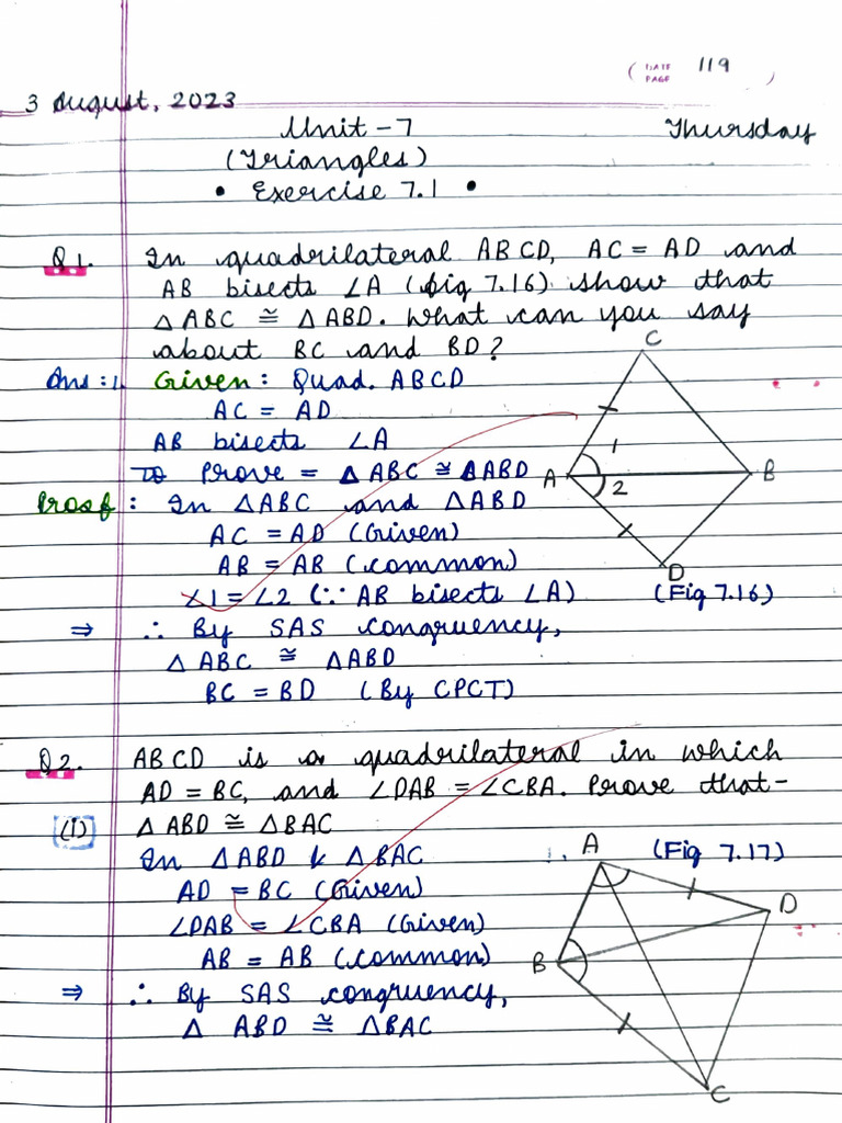 Merged Chapter 7 Triangles Solution (IX) .... | PDF