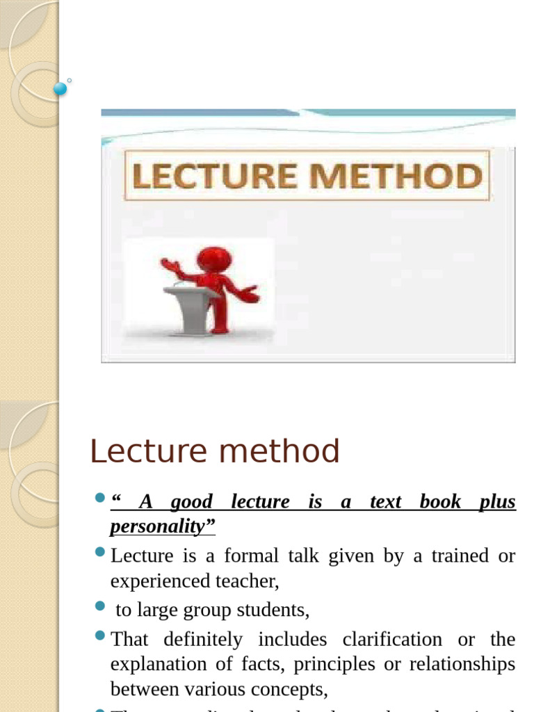 Lecture Method | PDF