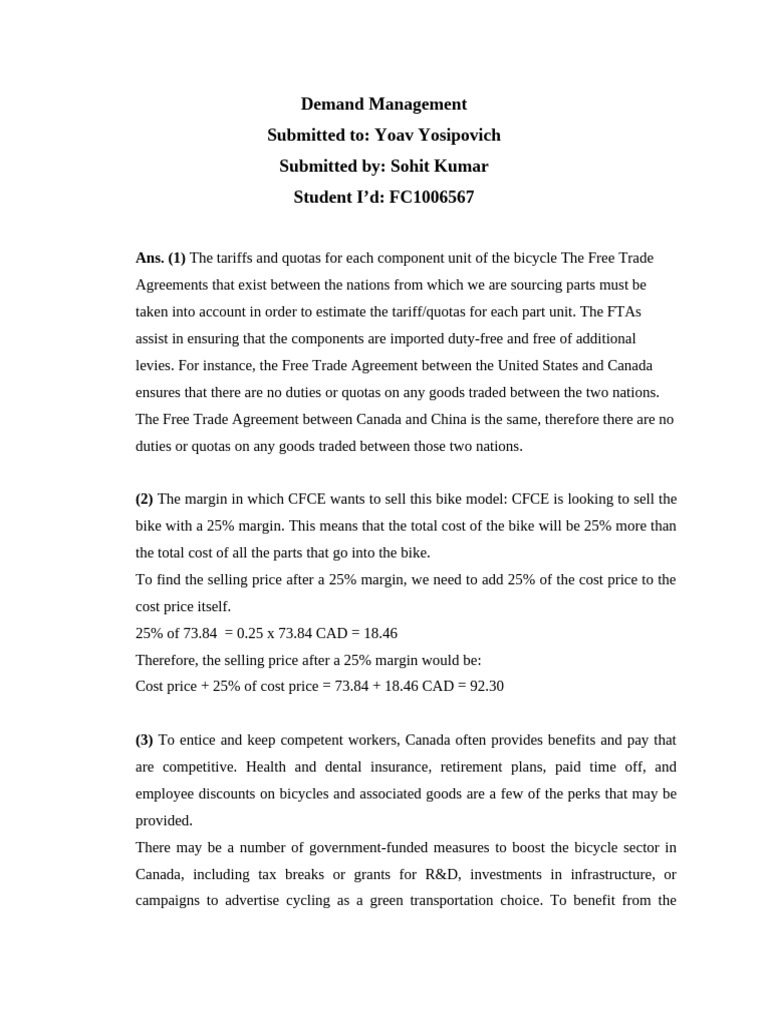 Demand Management Case Study | PDF