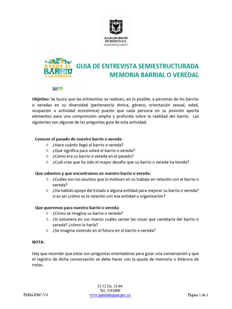 Guia de Entrevista Semiestructurada 1 | PDF