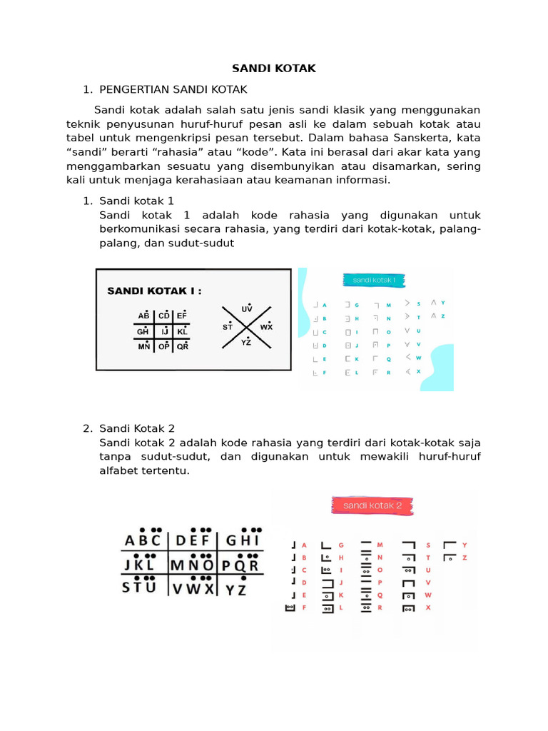 SANDI KOTAK 1,2,3 | PDF