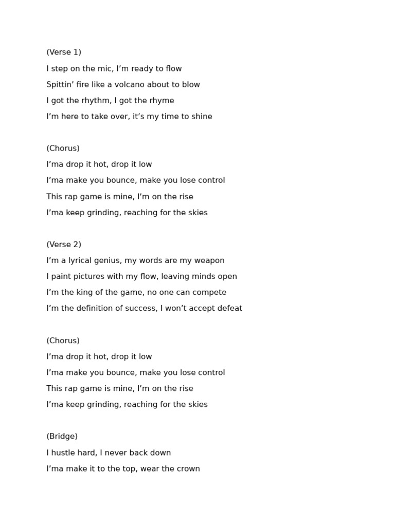 Rap Song | PDF