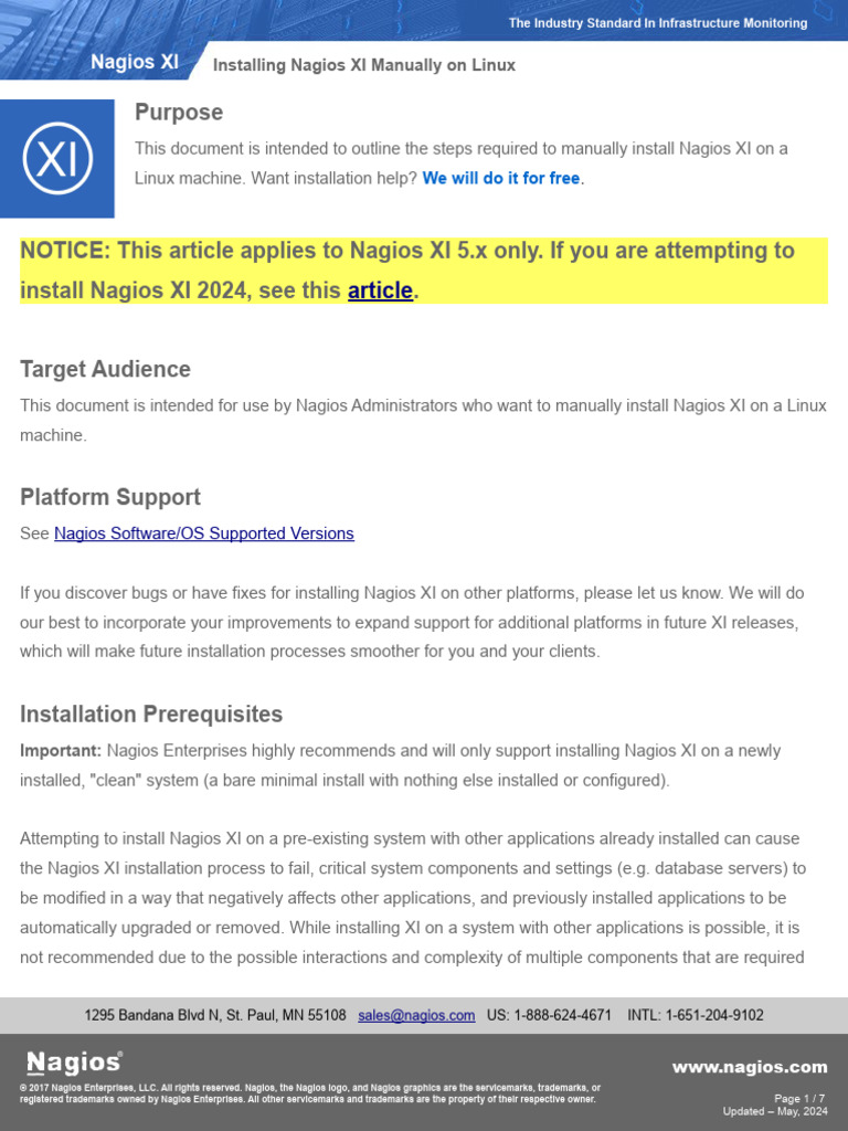 Installing Nagios XI Manually On Linux | PDF