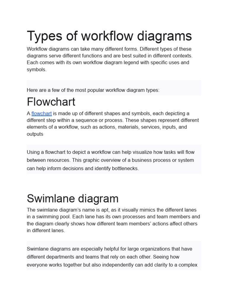 Types of workflow diagrams | PDF
