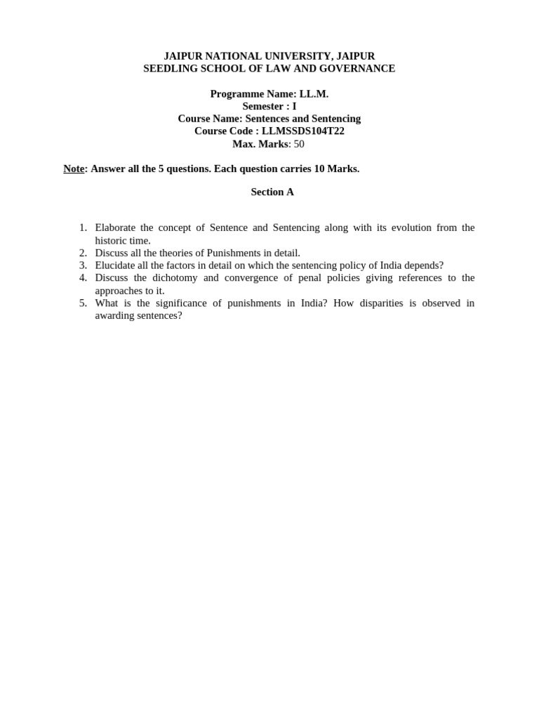 Sentence and Sentencing LLM | PDF