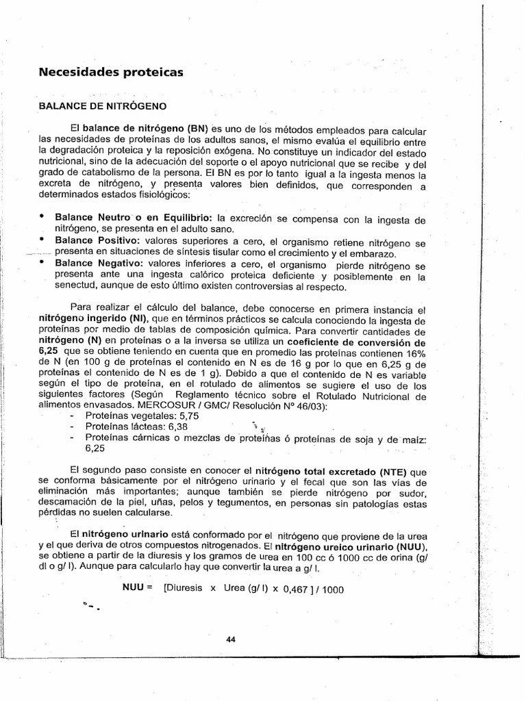 Balance Nitrogenado y Digestibilidad Proteica | PDF