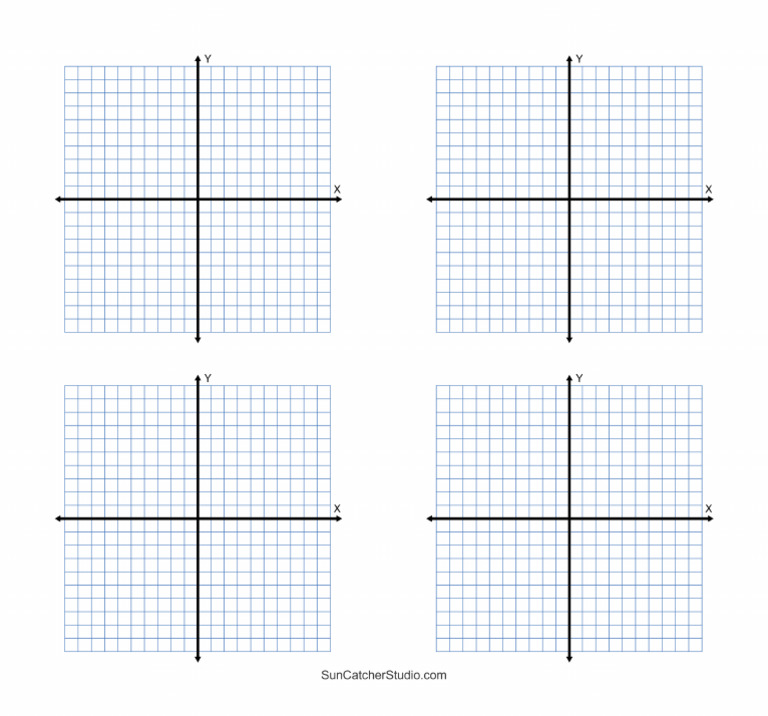 Graph Paper Axis Template 4 20x20 4 Quadrants 010101 4477bb | PDF