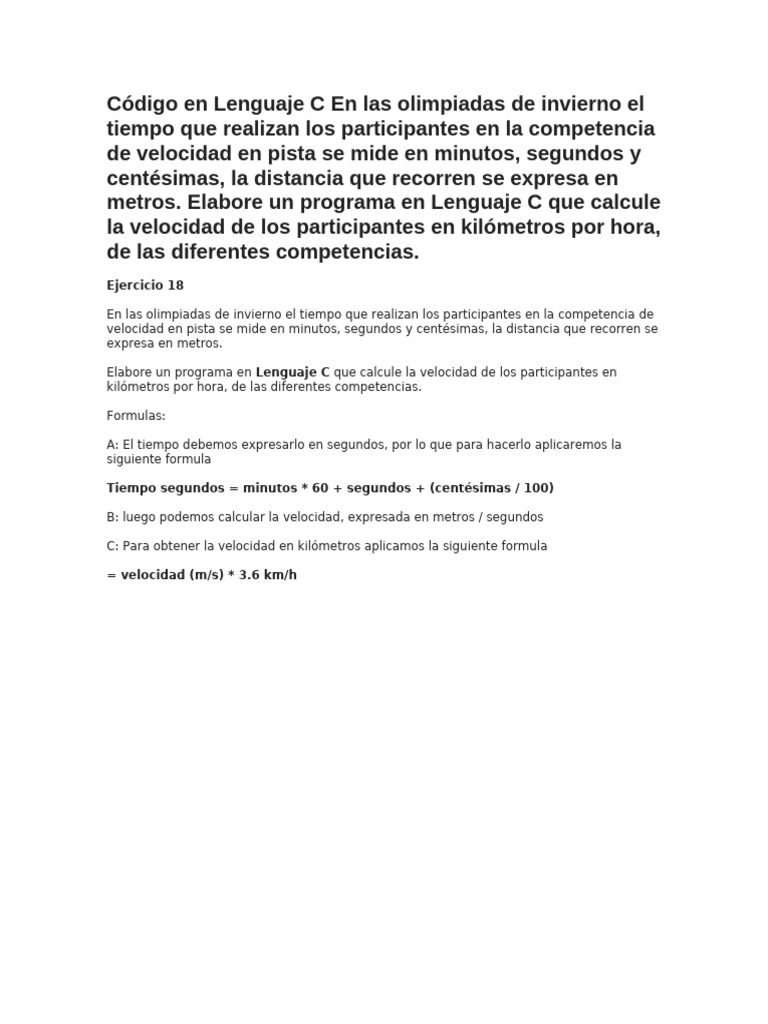 Problema 7 Código en C Olimpiadas ALU | PDF