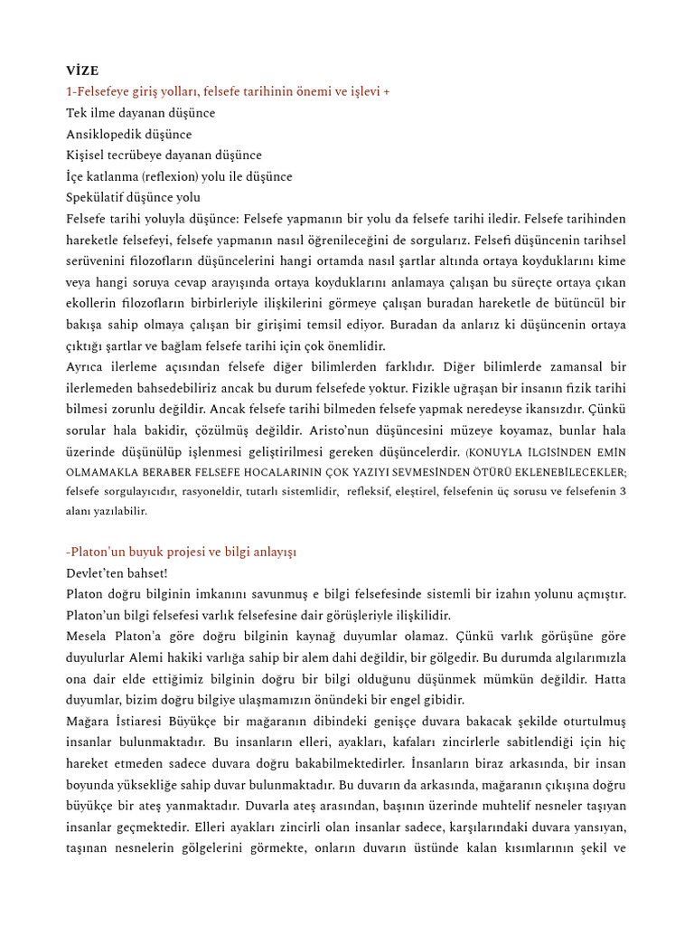 Felsefe Sorular | PDF