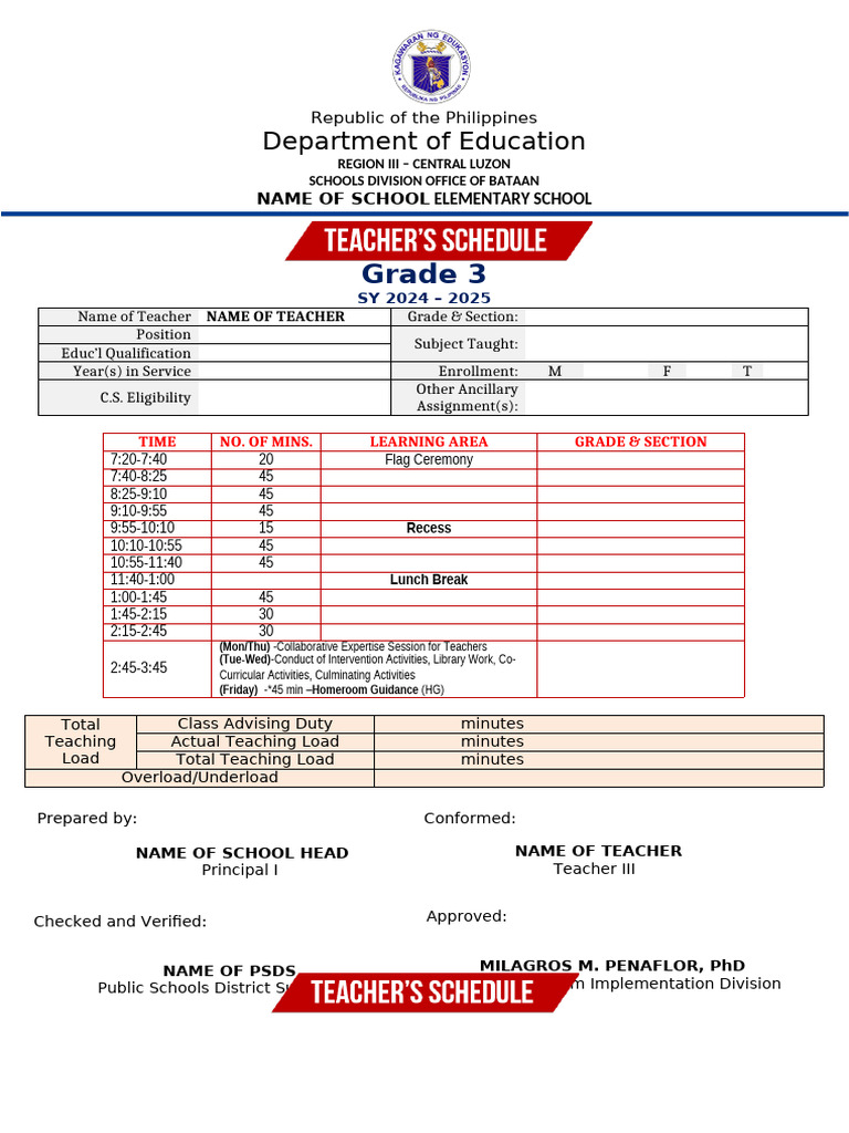 MATATAG Teachers Program Grades 3 6 SY 2024 2025 | PDF