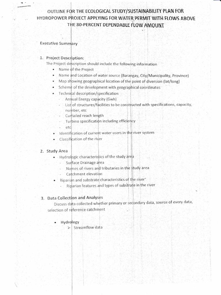 NWRB - Outline-For-Sustainability-Plan-1 | PDF