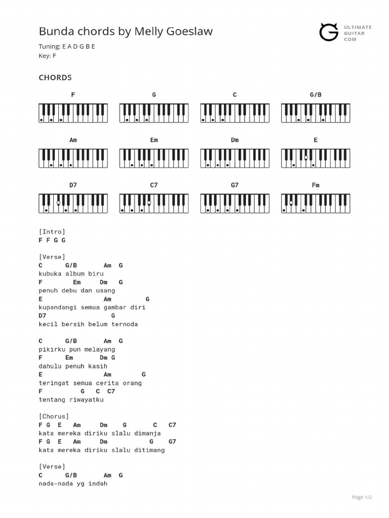 Bunda Chords | PDF