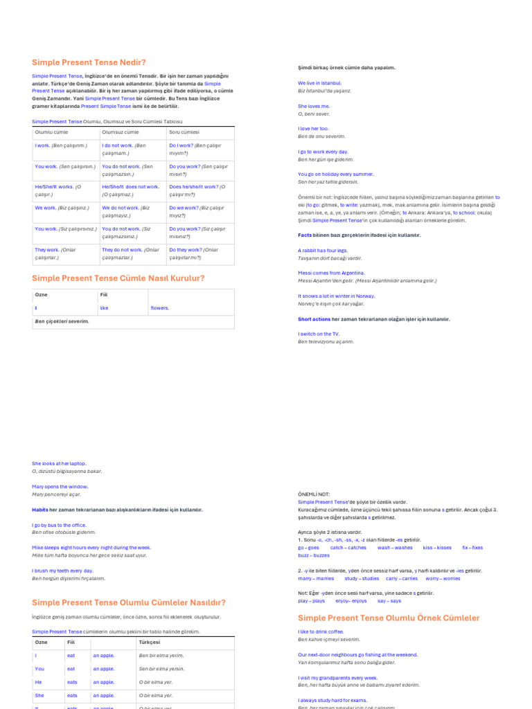 1-Simple Present Tense | PDF