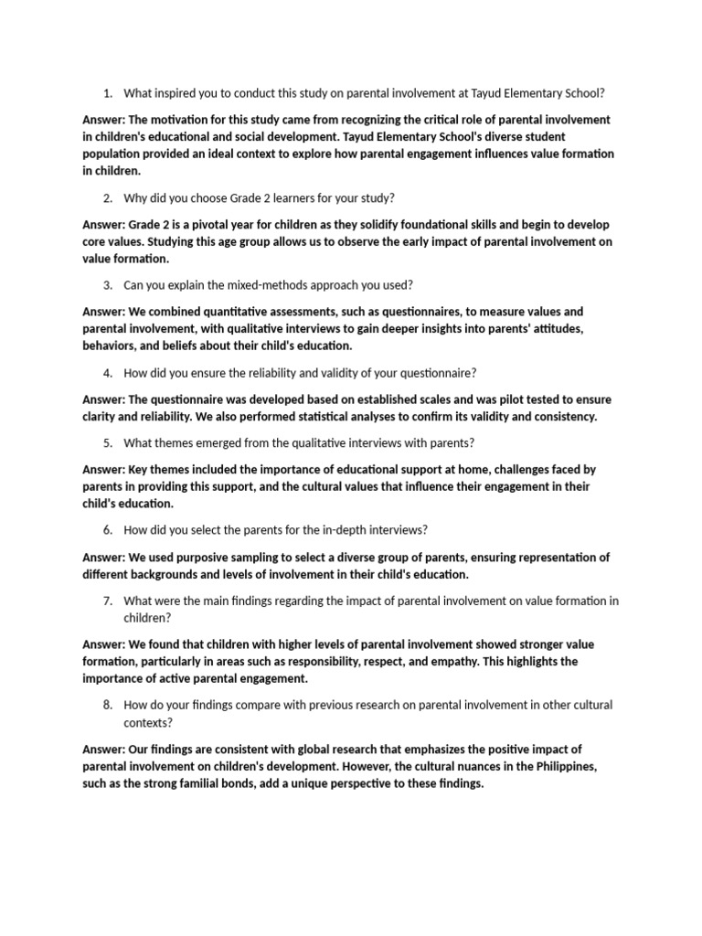 Questionnaires | PDF