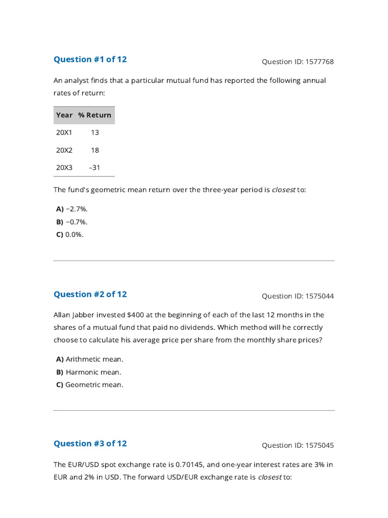 Quantitative Methods | PDF