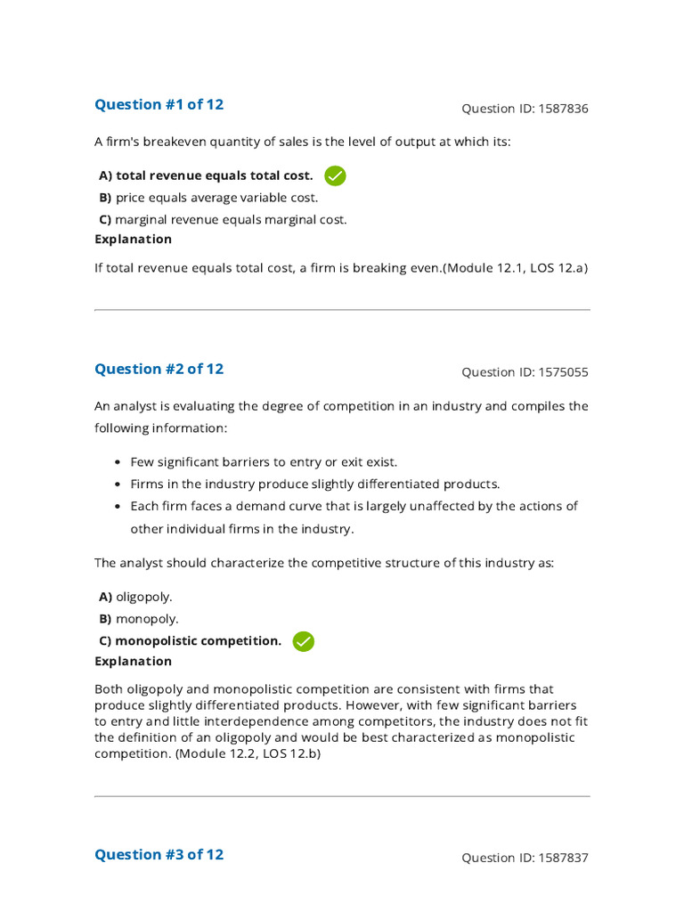 Economics - Answers | PDF