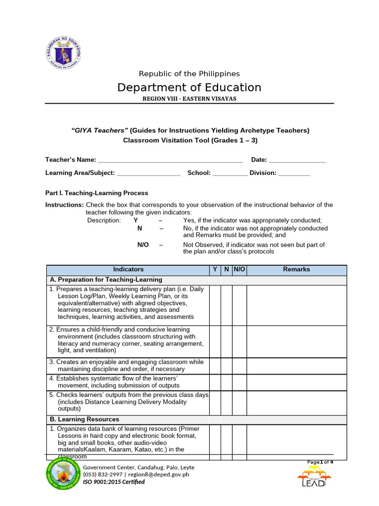 GIYA Teachers G1 3 | PDF