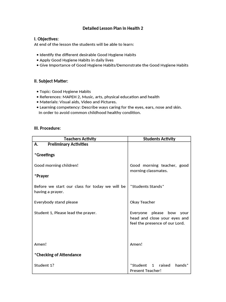 Detailed Lesson Plan - Docx Revised 2 | PDF