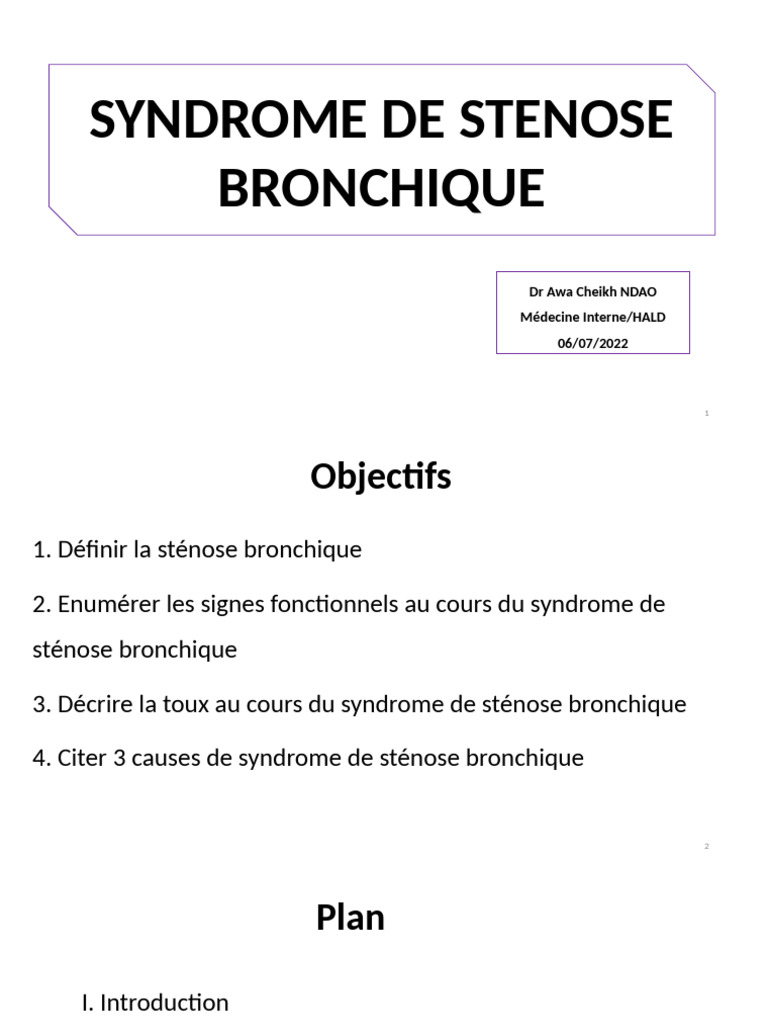 C4 Syndrome Bronchique | PDF