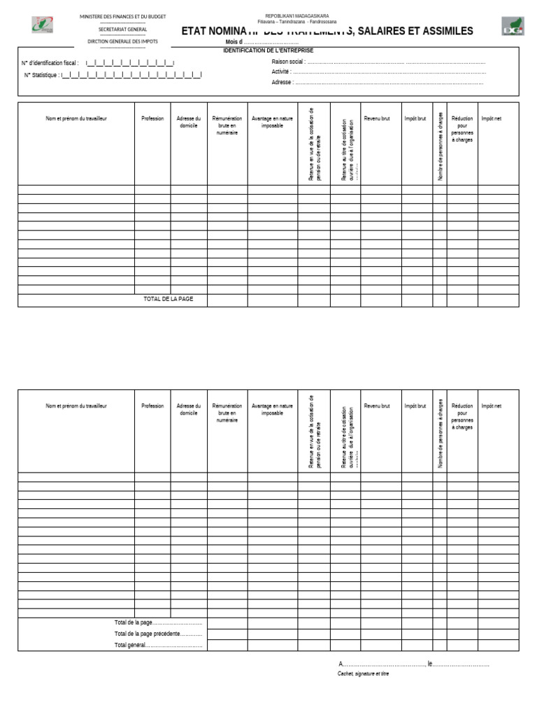 Etat Nominatif IRSA Vaovao - 331 | PDF