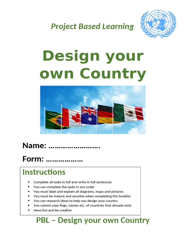 Design Your Own Country | PDF | Cognitive Science | Games & Activities