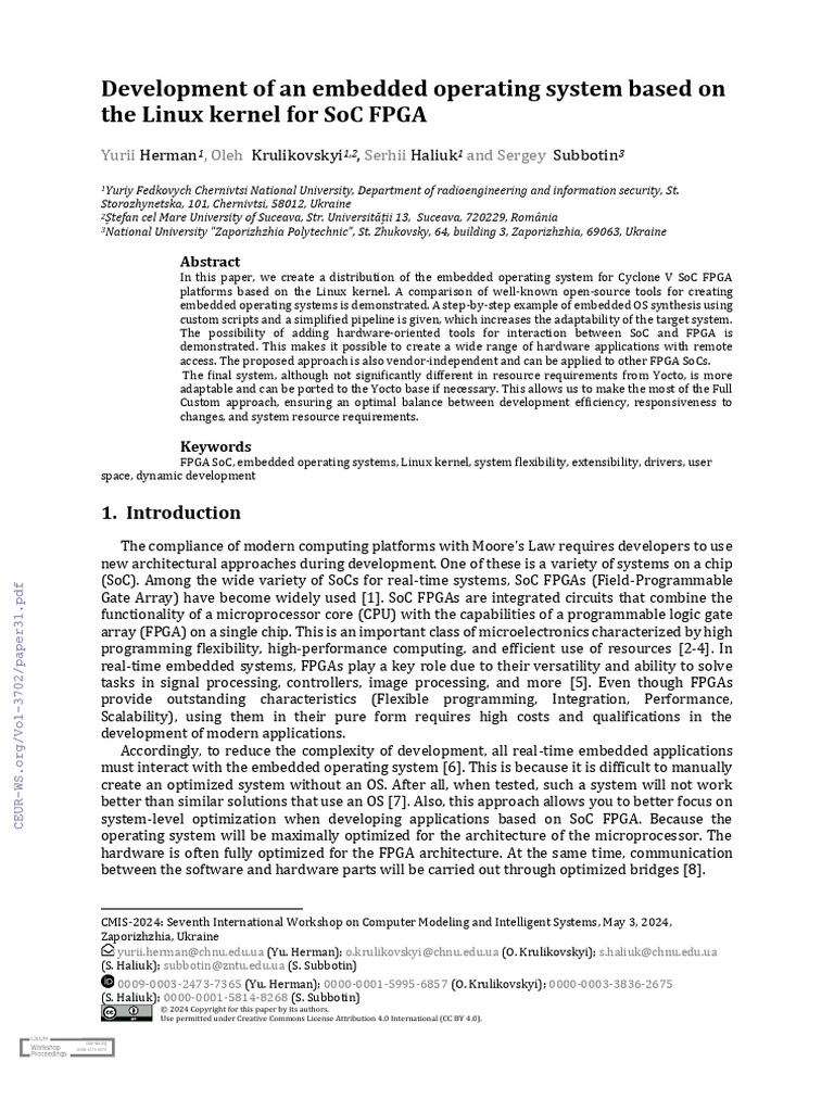 Development Of An Embedded Operating System Based On The Linux Kernel