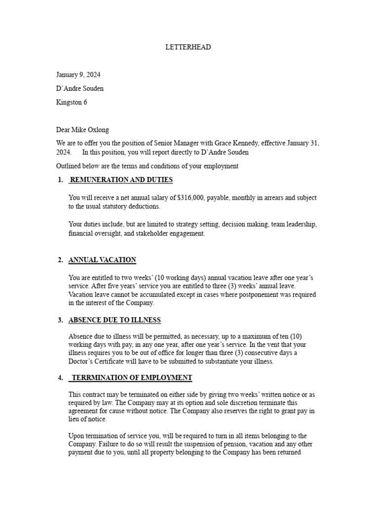 Employment Contract Pdf Pdf Employment Business