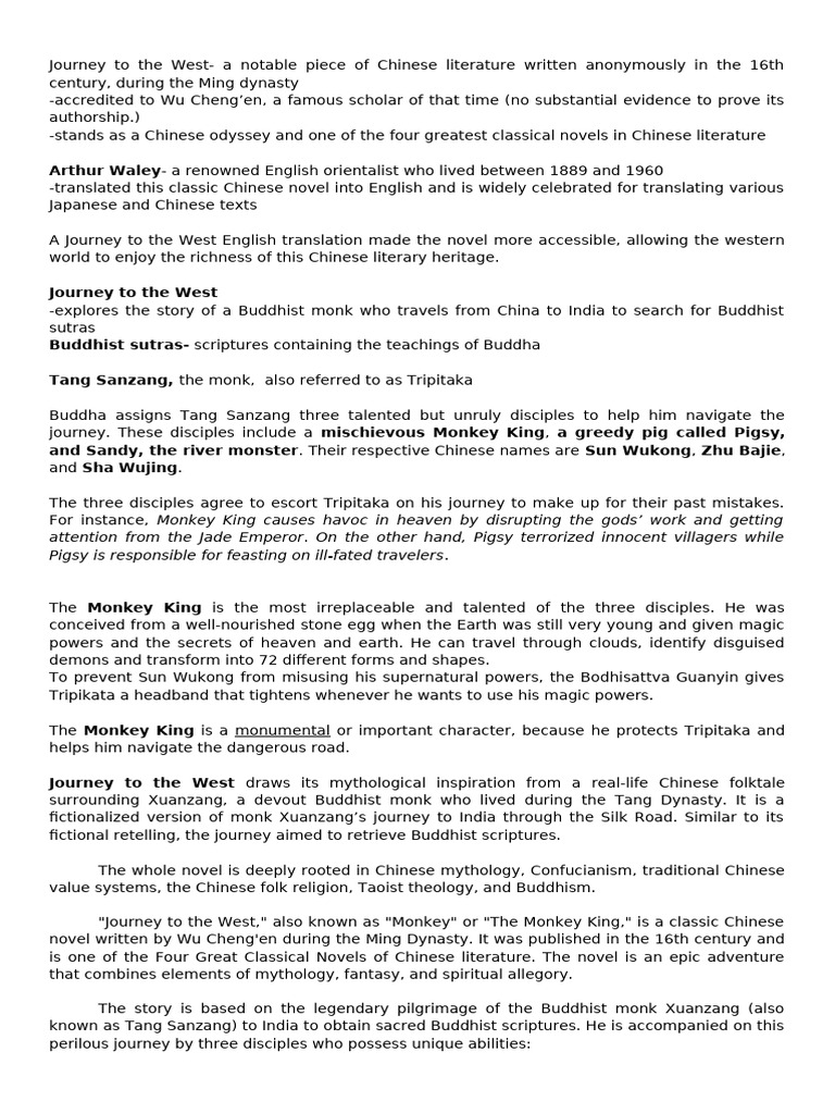 Journey To The West | PDF