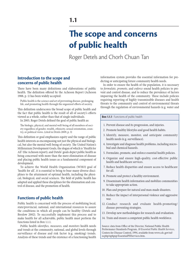 Scope of Public Health Microbiology | PDF