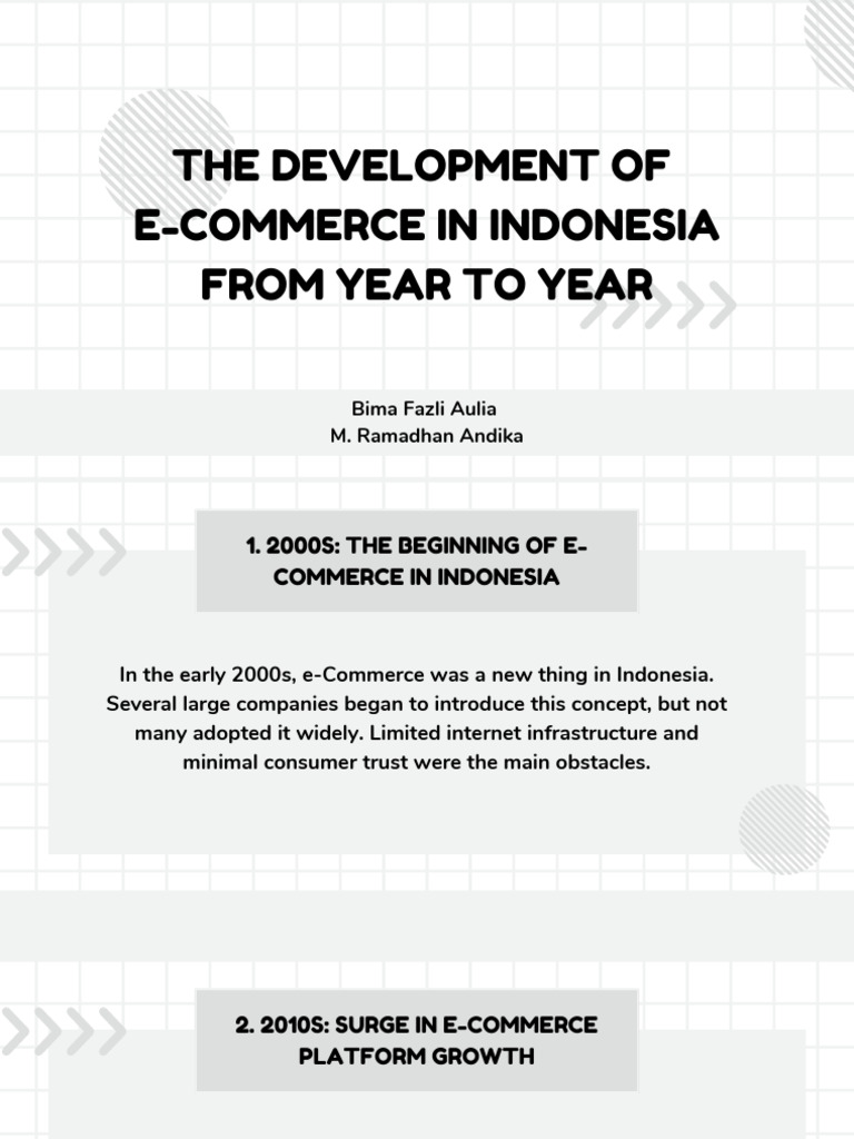The Development of E-Commerce in Indonesia From Year To Year | PDF