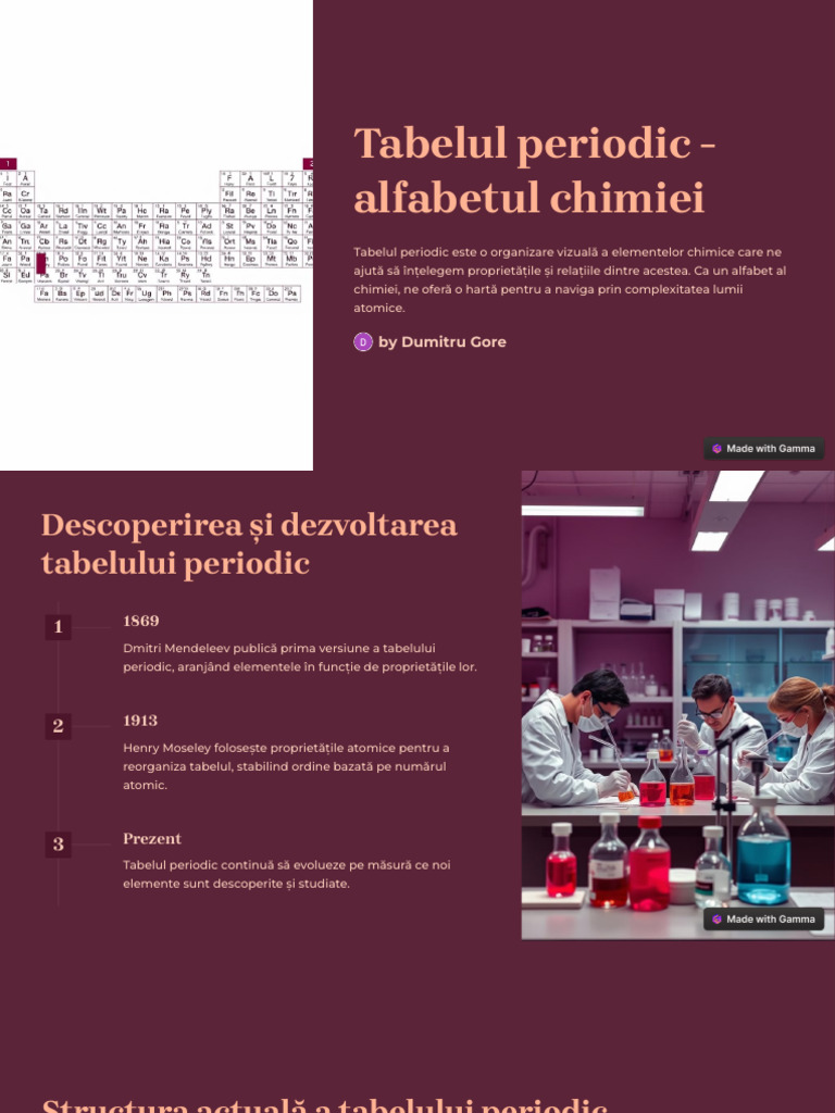 Tabelul Periodic Alfabetul Chimiei | PDF