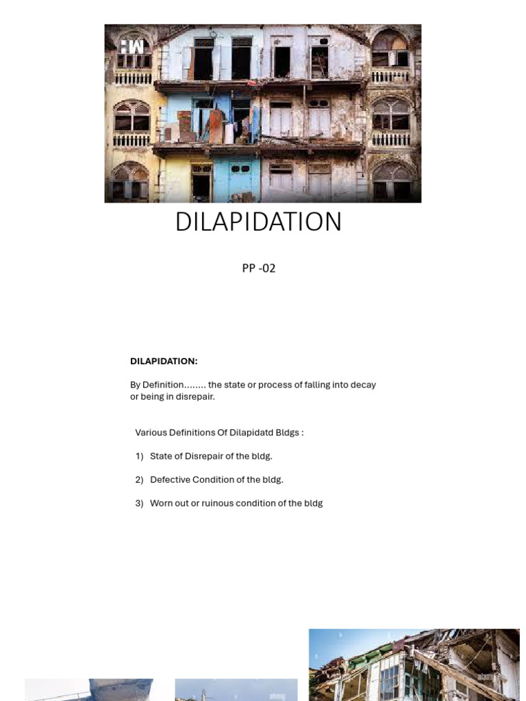 DILAPIDATION ppt | PDF