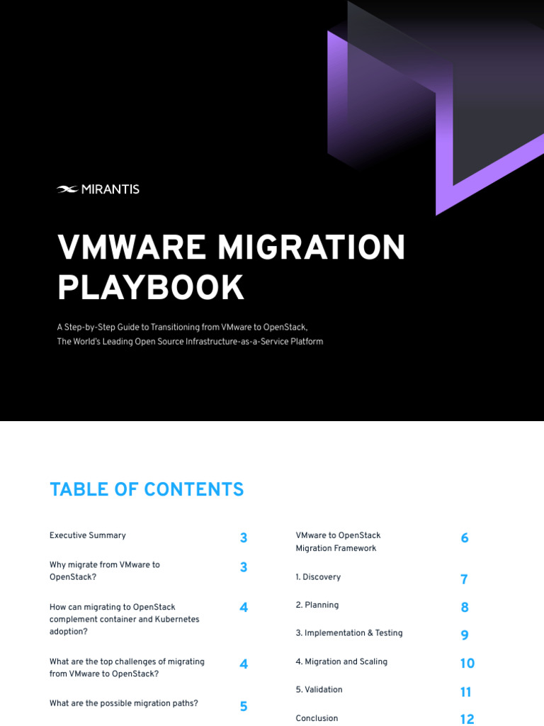 Mirantis VMware Migration Playbook | PDF