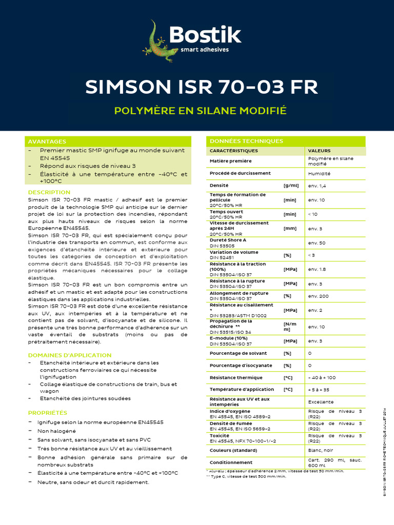 Simson Isr 70-03 FR: Polymère en Silane Modifié | PDF