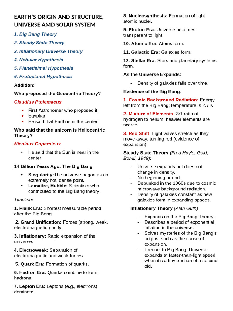 Earths Structure Reviewer | PDF