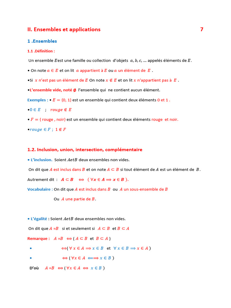 Ensembles Et Applications | PDF