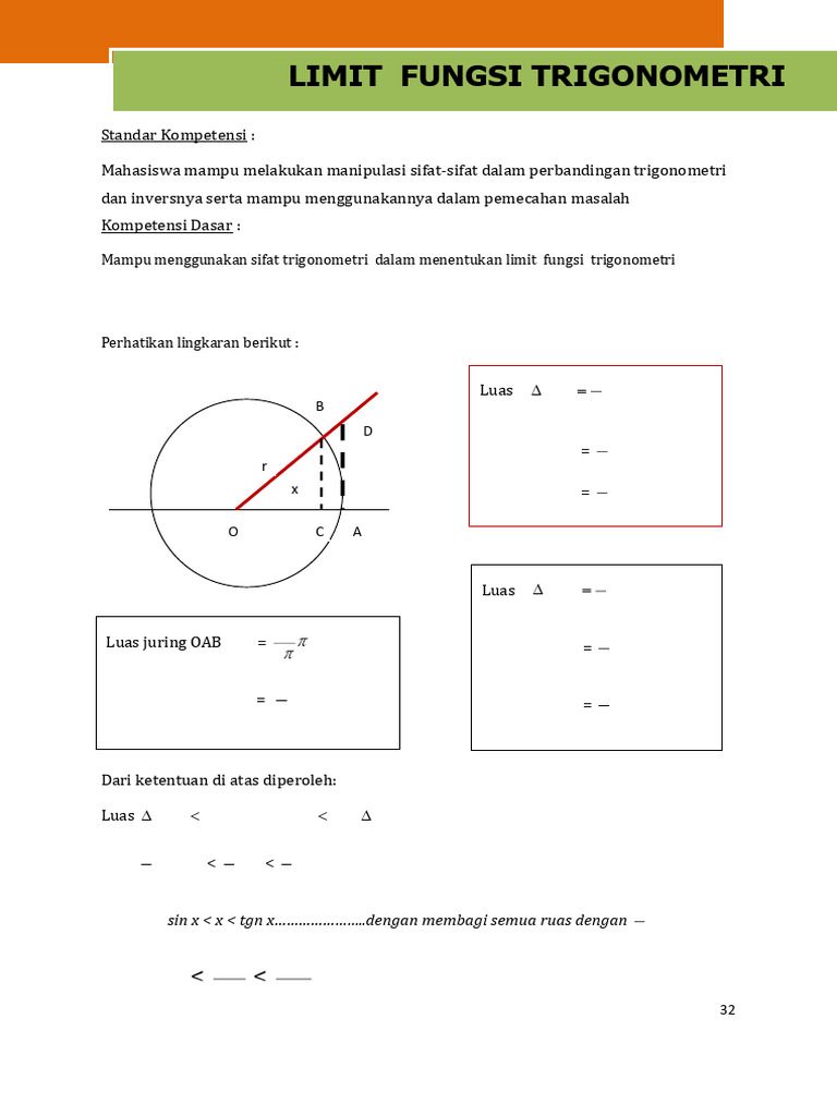 LImit Fungsi Trigonometri | PDF