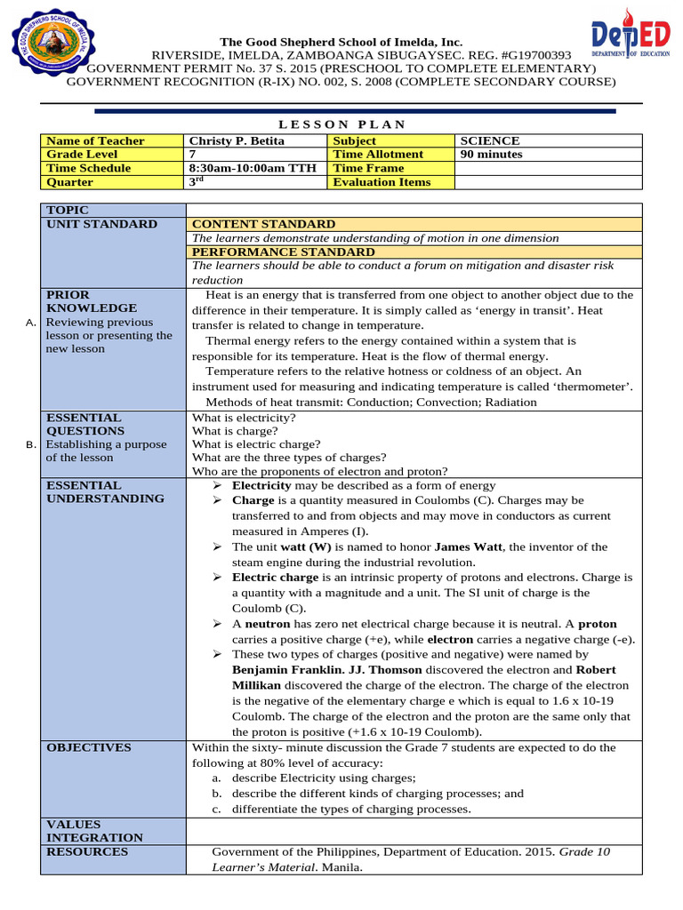 LP Q3. Science7 w5 Electricity1 | PDF