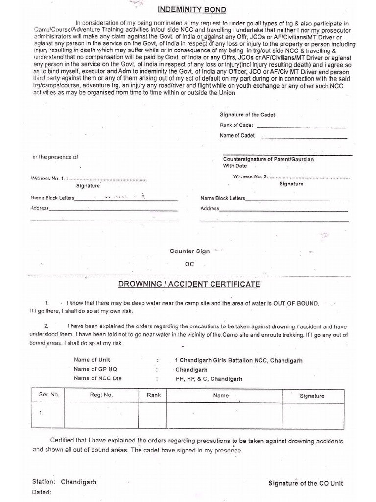 Camp Form - Atc | PDF