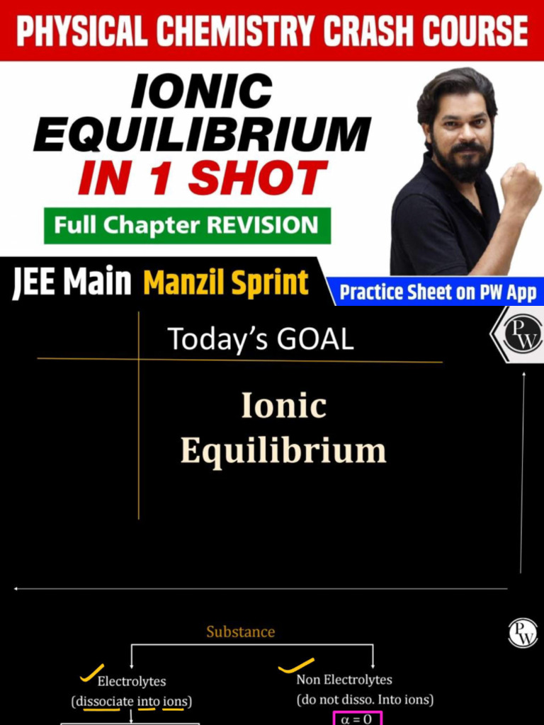 Ionic Equilibrium Lect Notes Pdf