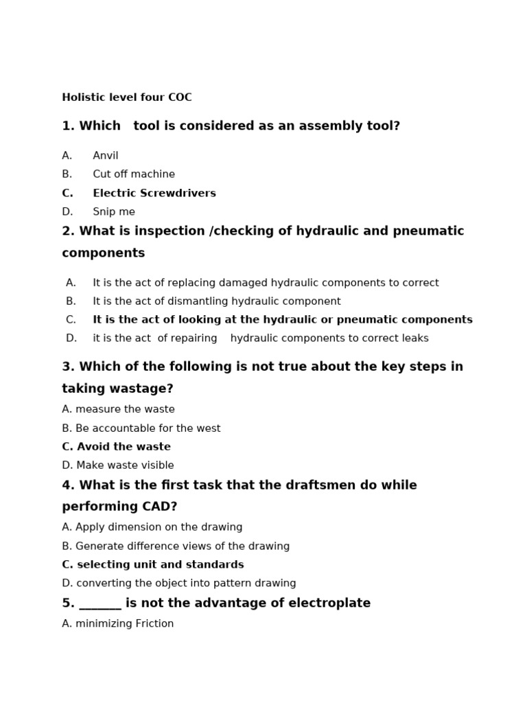 coc level IV (1) | PDF