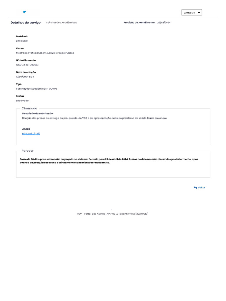 FGV - Portal Dos Alunos | PDF