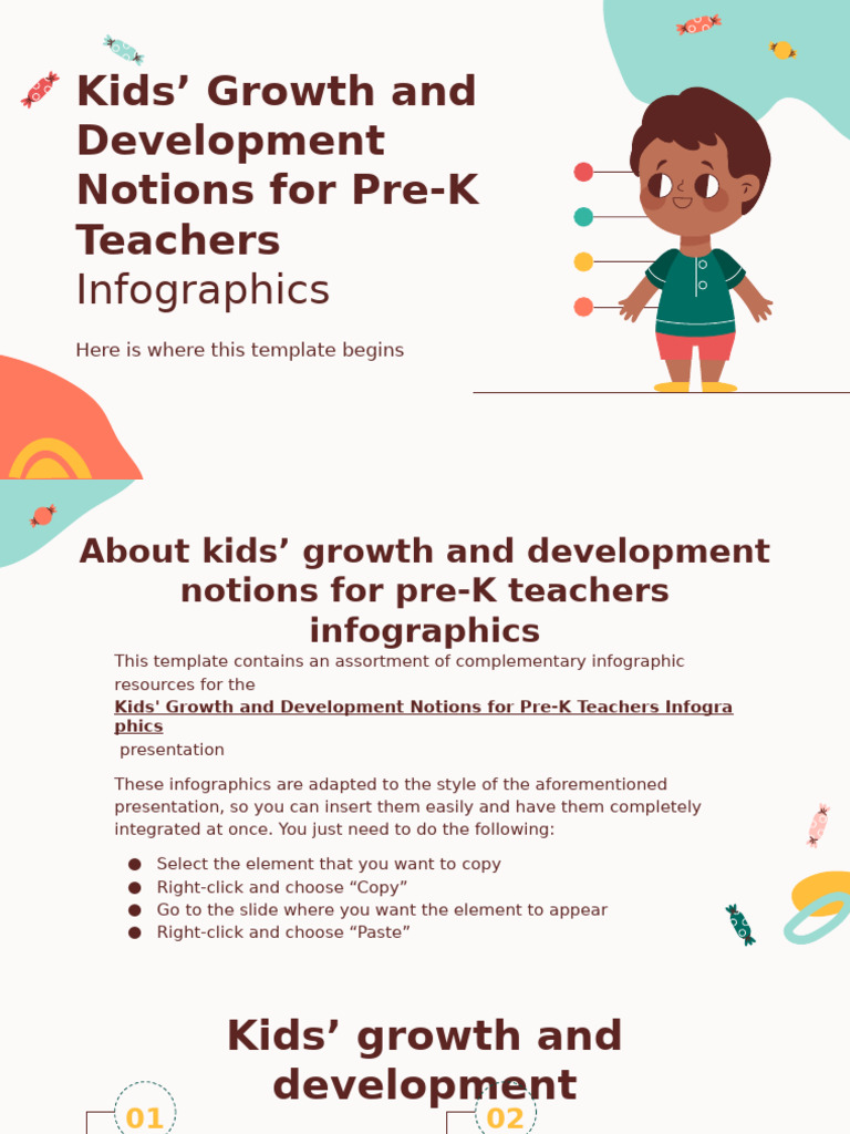 Kids' Growth and Development Notions For Pre-K Teachers Infographics by ...