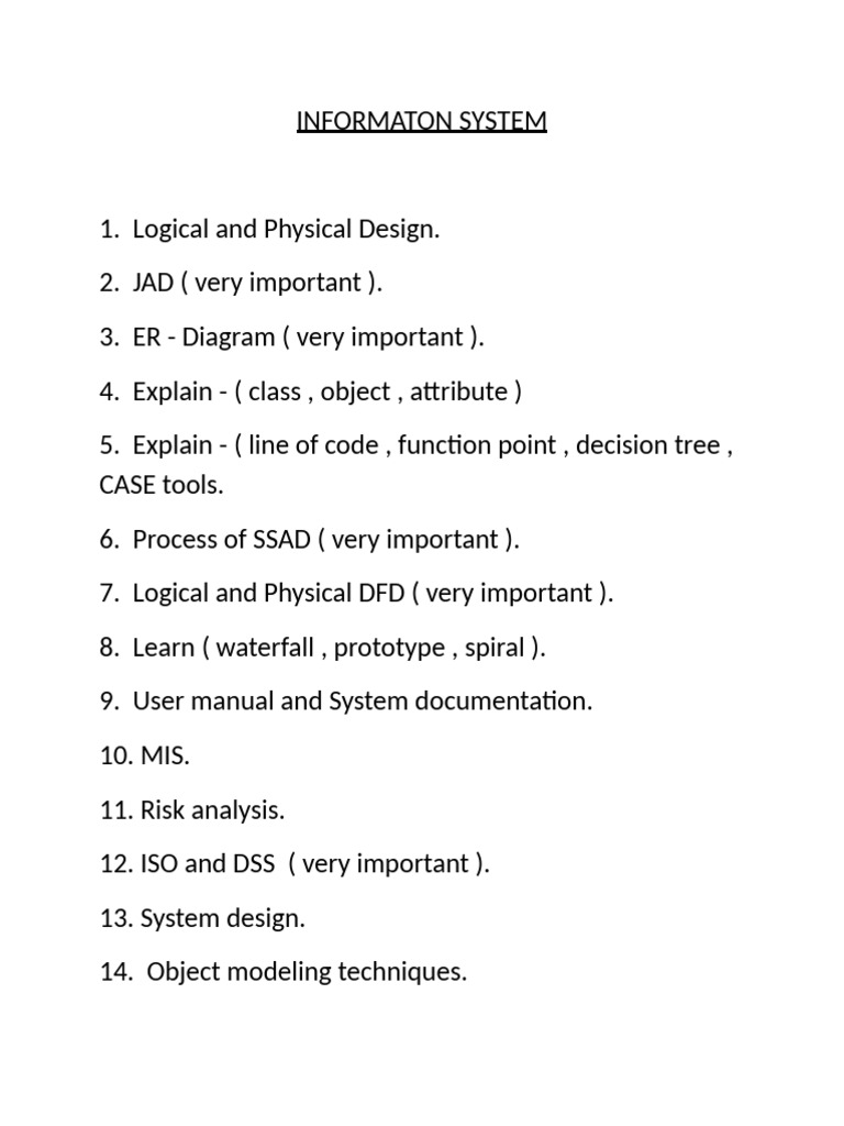 Information System | PDF