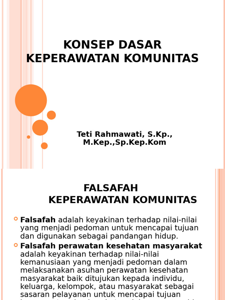 Konsep Dasar Keperawatan Komunitas | PDF