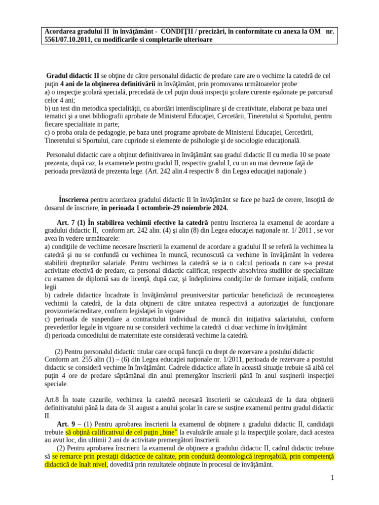 Informatii Inscriere EX GR II - 2024-2025 | PDF