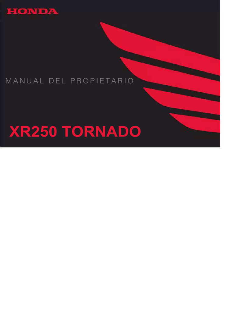 Manual xr250 | PDF